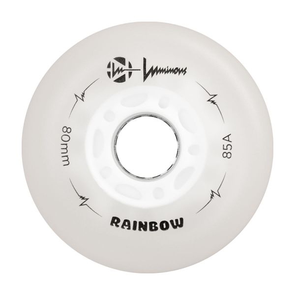 RUEDAS LUMINOUS LED RAINBOW 80MM 85A (PACK 4)